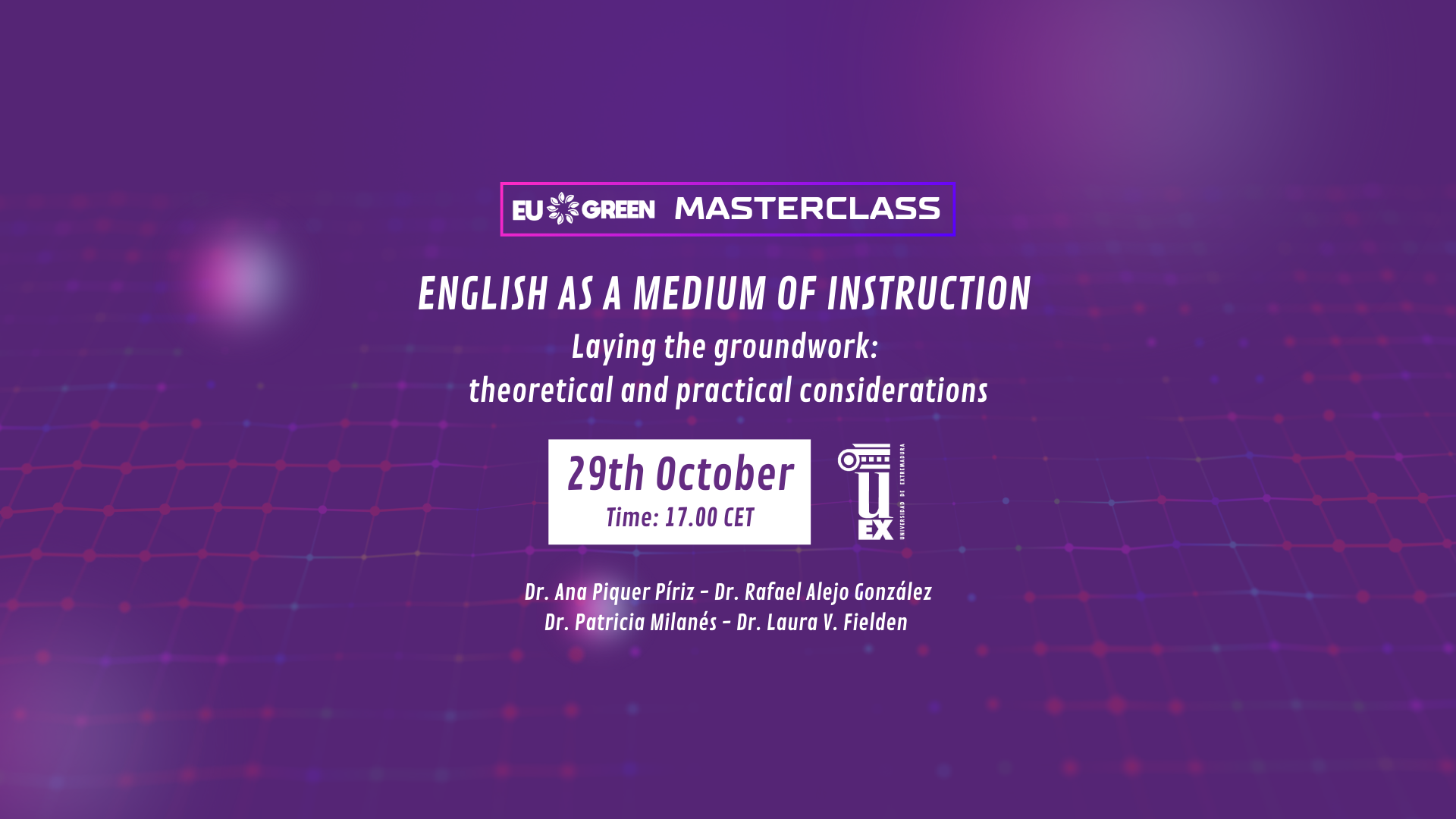 EU GREEN MASTERCLASS: “English as a Medium of Instruction” – EU GREEN