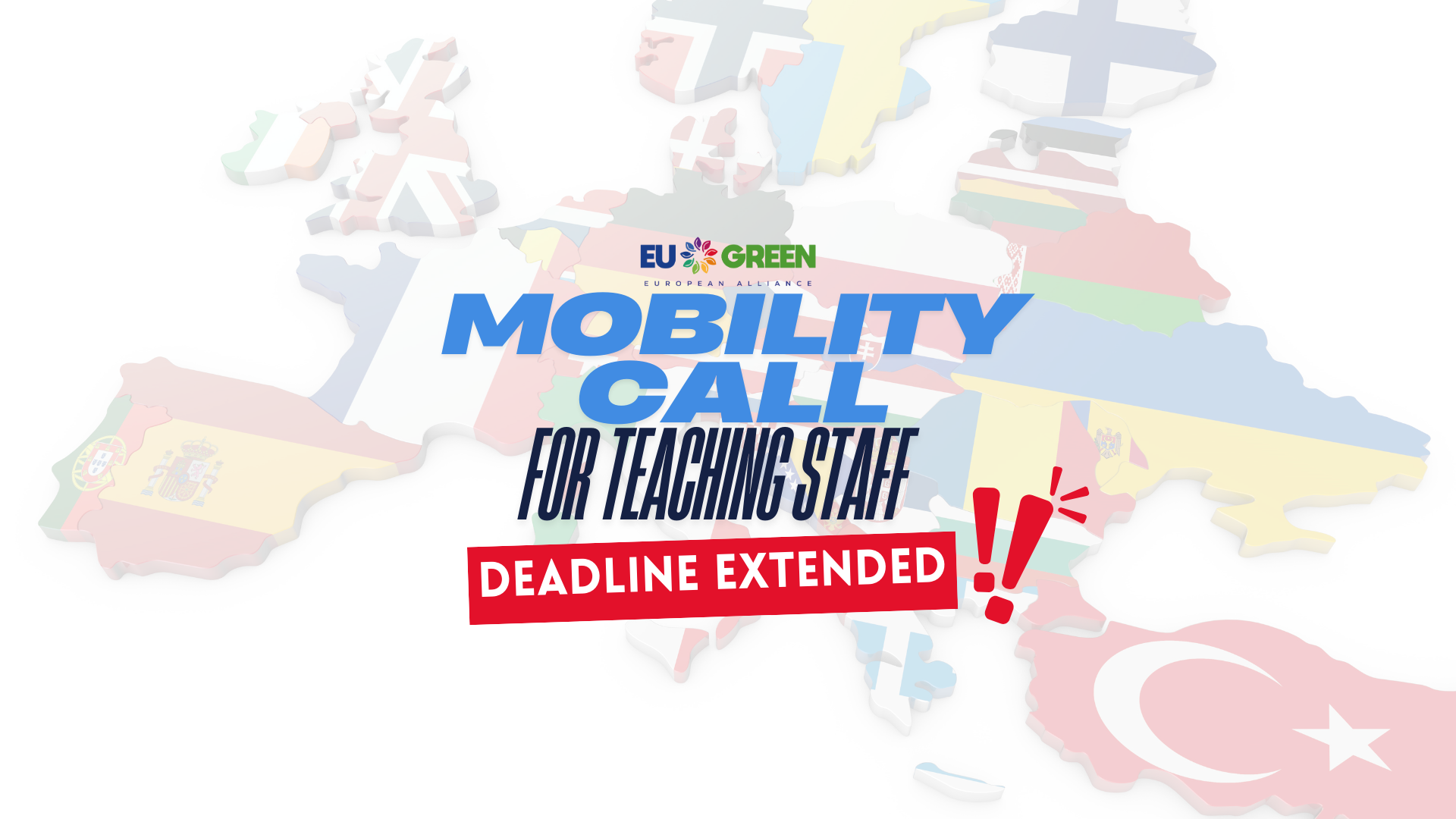 Mobility call for teaching staff within the EU GREEN Alliance – EU GREEN